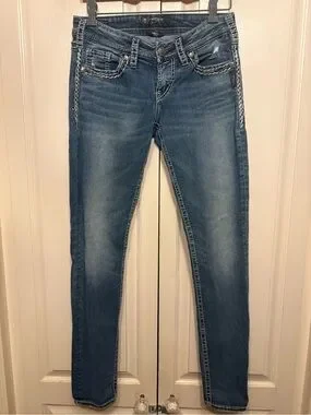 Silver Jeans | Jeans | Y2k Low Rise Silver Jeans Mid Blue Skinny Jeans ...